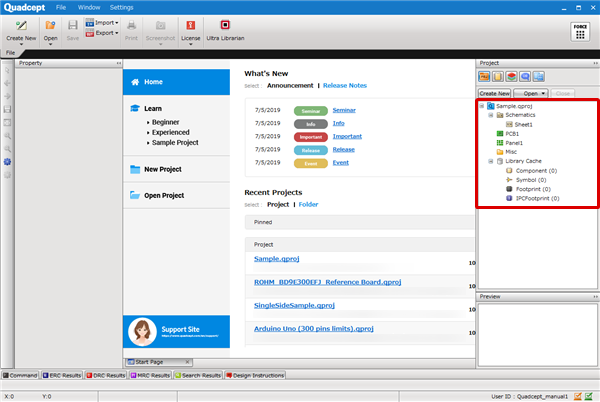 Before using - Starting Up Quadcept